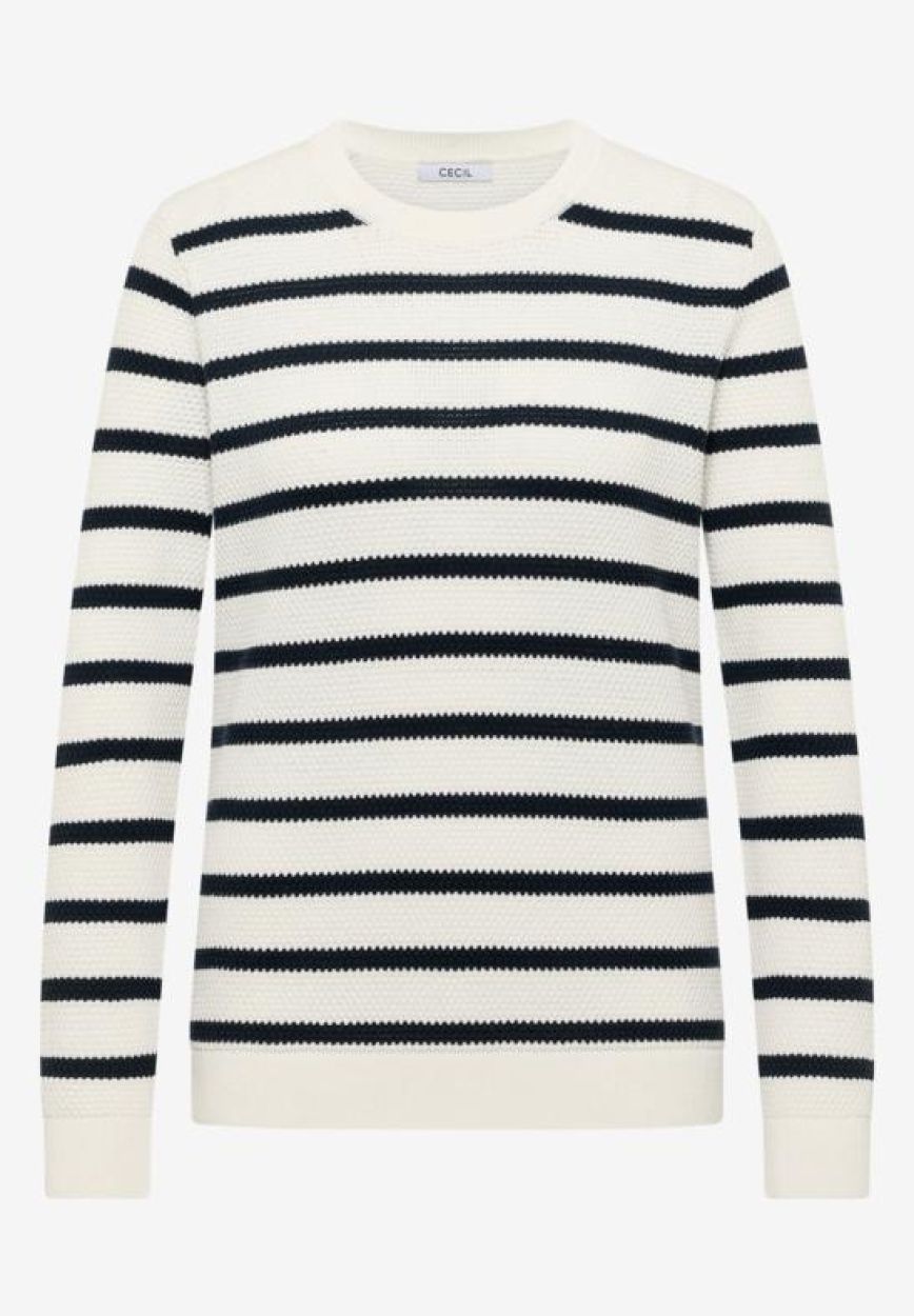 Cecil NOS Structure Stripe Roundneck (01.303575/universal blue ...